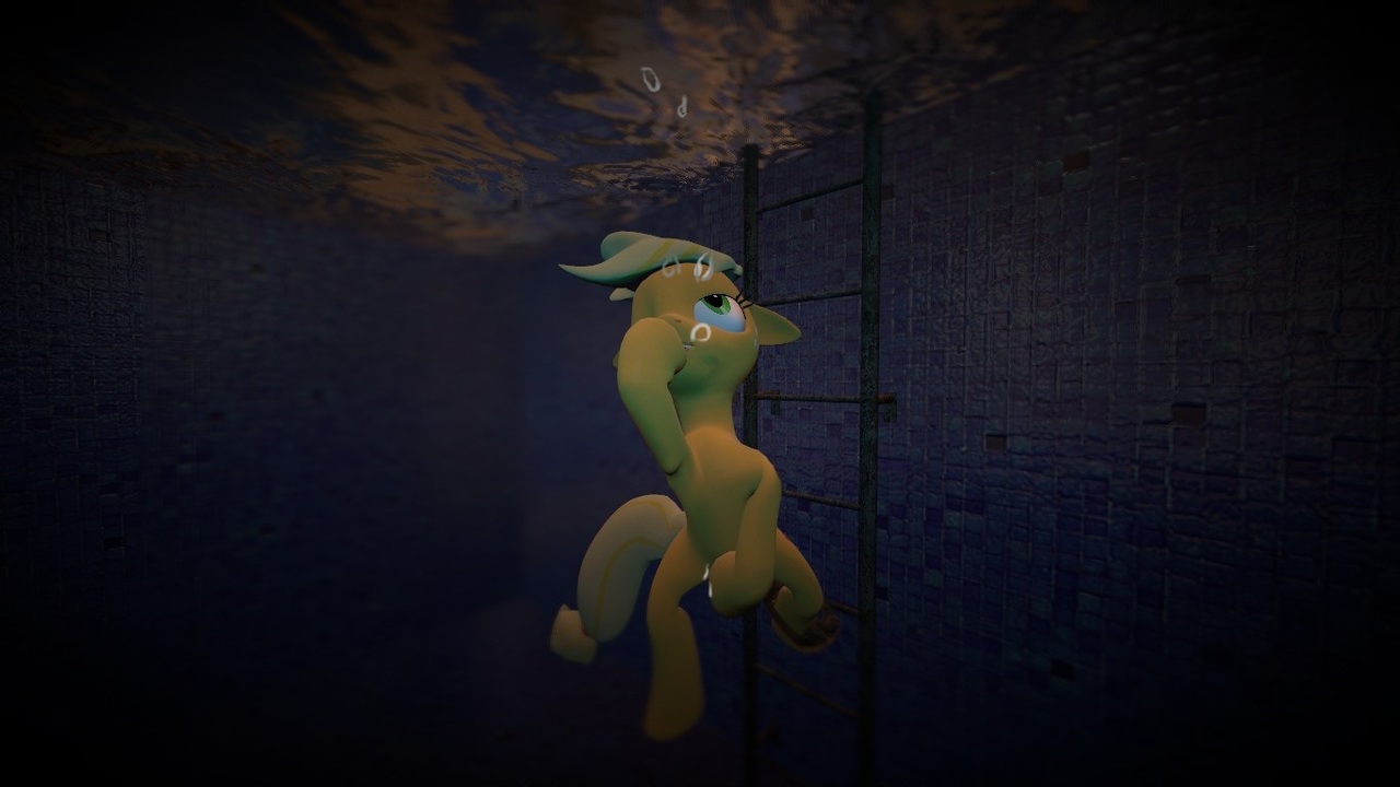 #1433729 - explicit, artist:deltathedragon, applejack, earth pony, pony, g4, 3d, aquaphilia ...