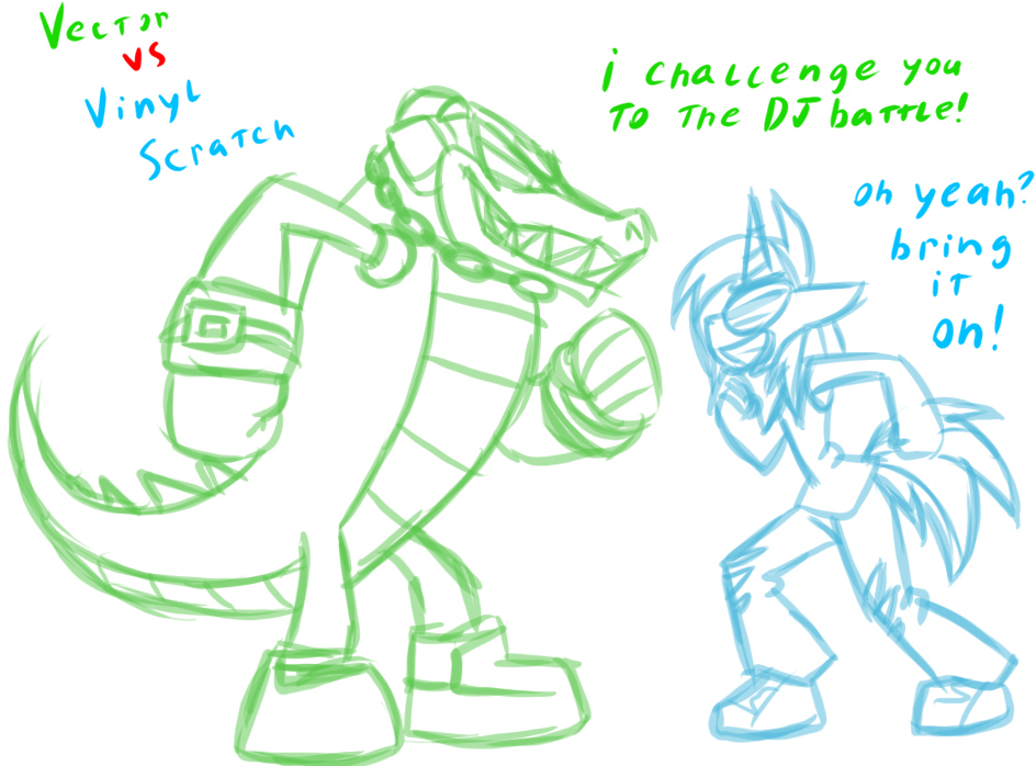 #1435180 - safe, artist:hoshinousagi, dj pon-3, vinyl scratch, anthro ...