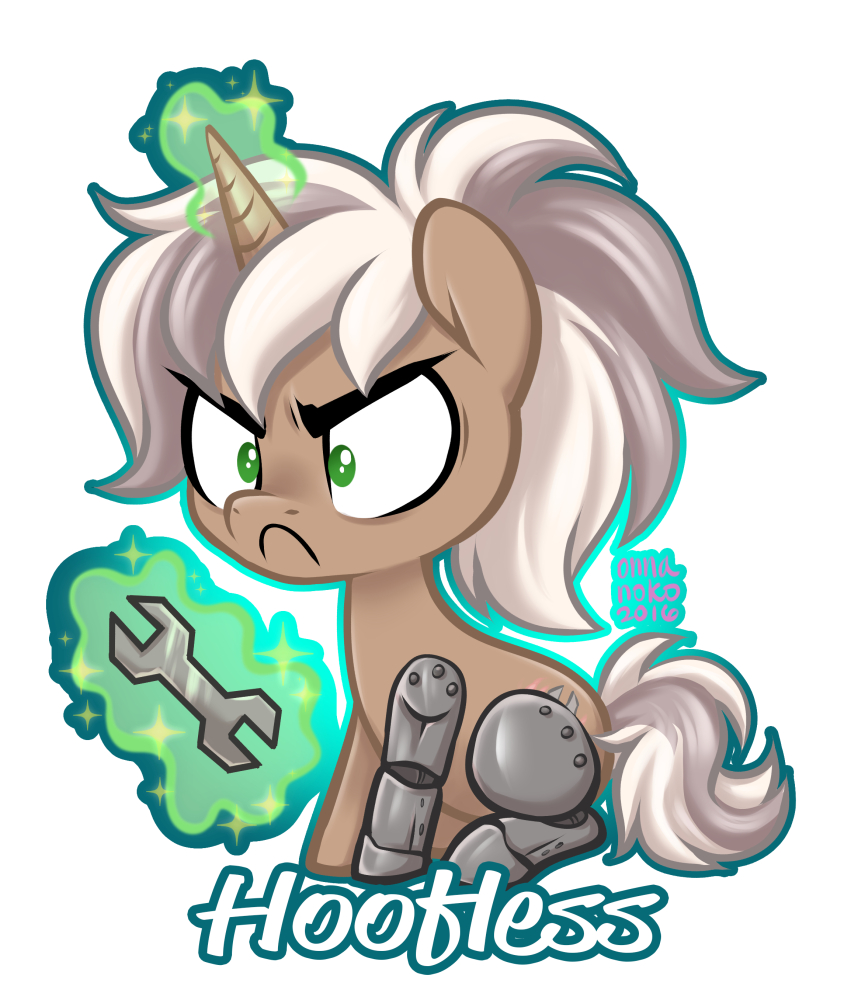 #1435919 - safe, artist:onnanoko, oc, oc only, oc:hoofless, cyborg ...