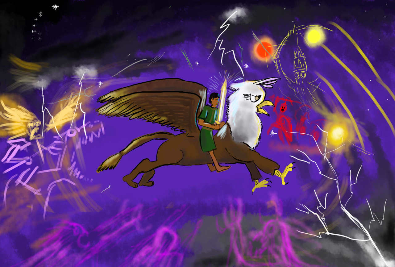 #1436258 - safe, artist:horsesplease, gilda, demon, griffon, human ...