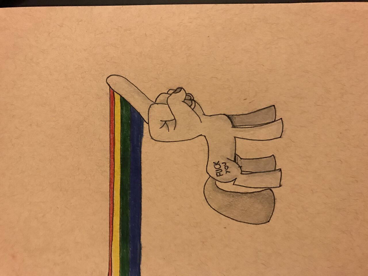 #1437882 - artist needed, safe, pony, middle finger, rainbow, sideways ...