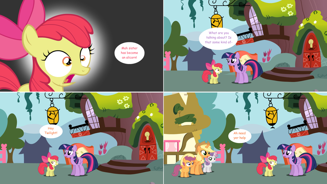 1441075 Safe Artist Hakunohamikage Apple Bloom Applejack Rainbow