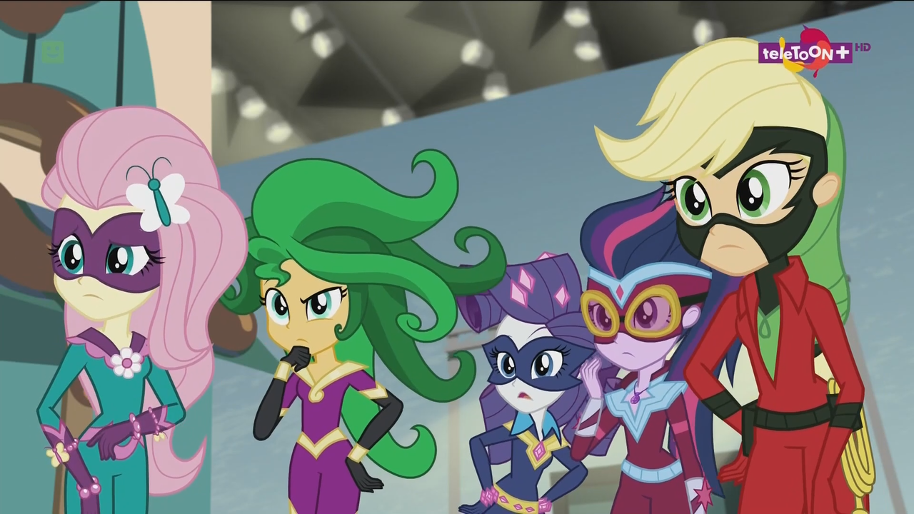 #1443057 - safe, screencap, applejack, fluttershy, mane-iac, mistress ...