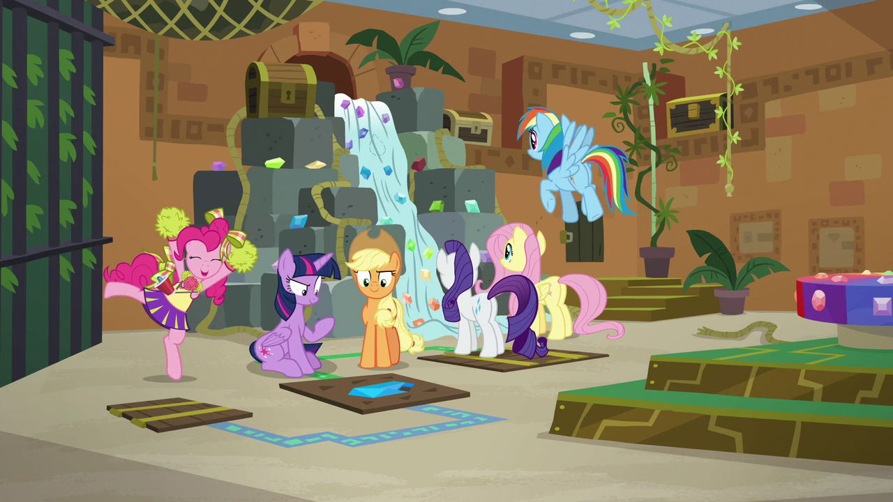 #1449771 - safe, screencap, applejack, fluttershy, pinkie pie, rainbow ...