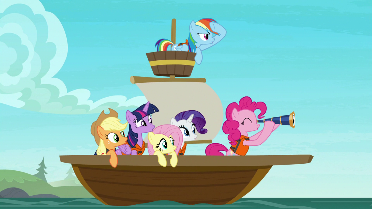 #1449816 - safe, screencap, applejack, fluttershy, pinkie pie, rainbow ...