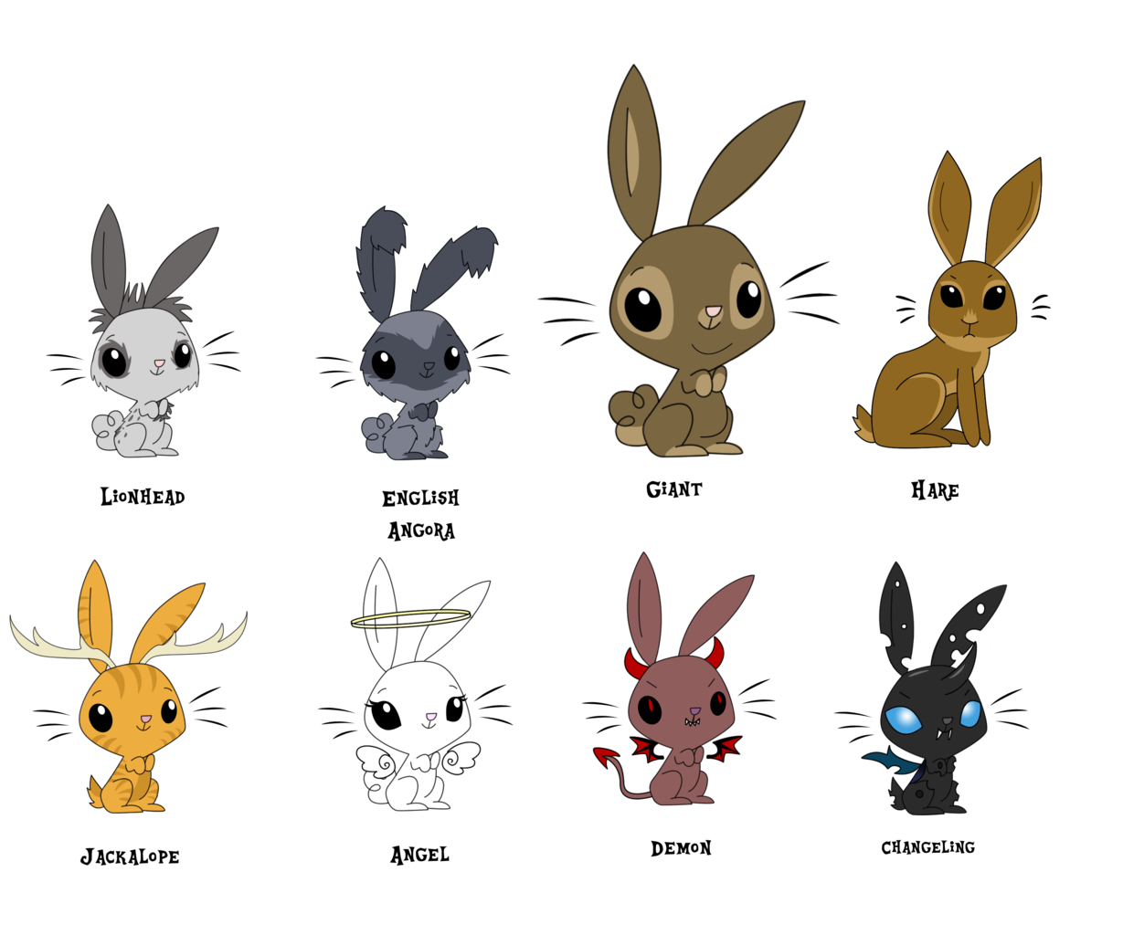 #1450842 - safe, artist:dragonchaser123, oc, oc only, angel, changeling ...