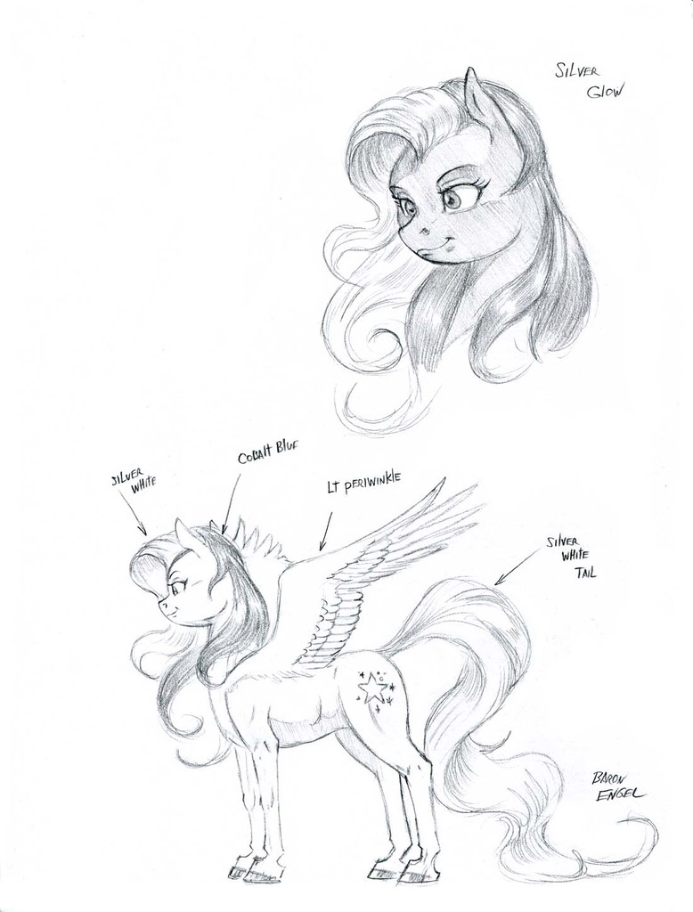 #1429286 - safe, artist:baron engel, silver glow, pony, g3, g4, female ...
