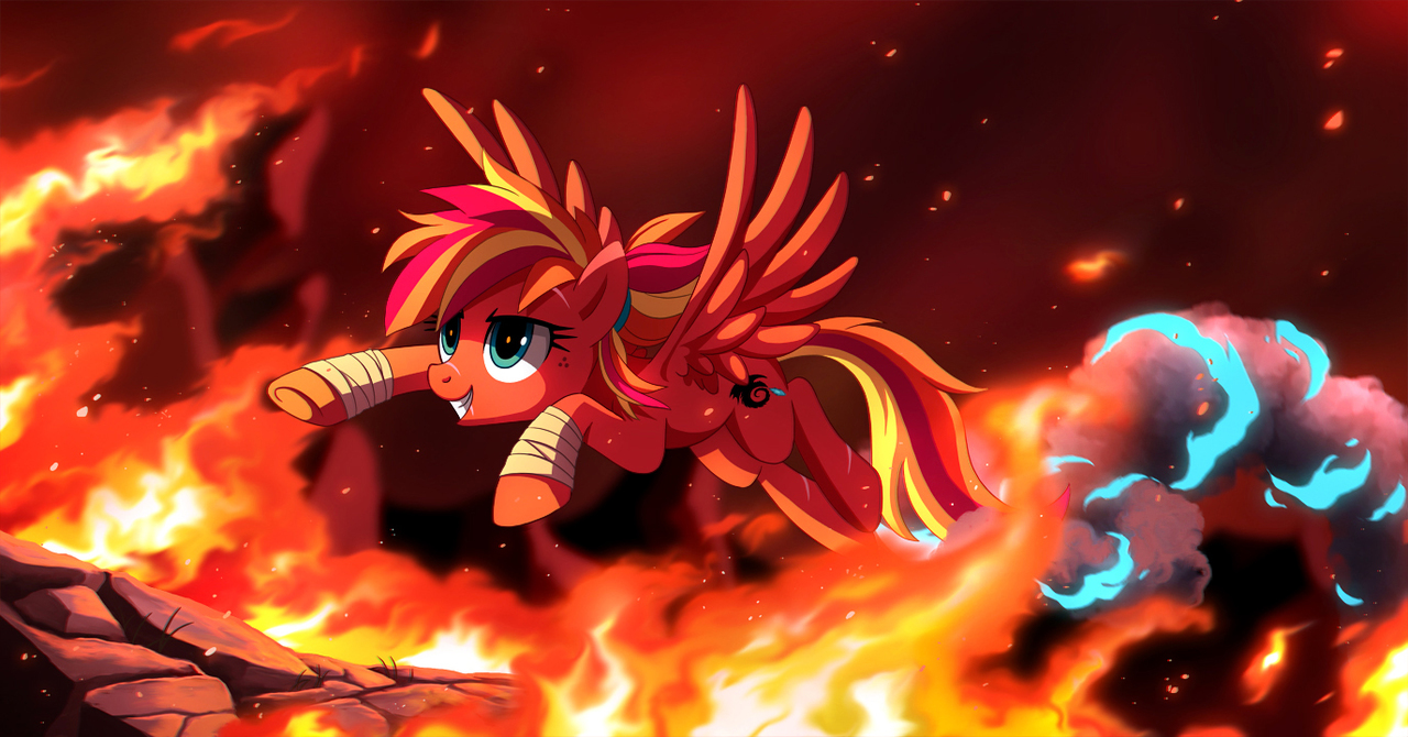 #1429848 - safe, artist:ruhje, oc, oc only, oc:fire strike, pegasus ...