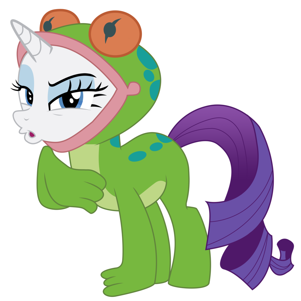#1430310 - safe, artist:paganmuffin, rarity, frog, pony, forever filly ...