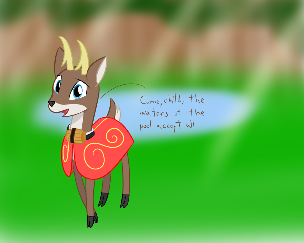 #1432340 - safe, artist:mightyshockwave, oc, oc only, oc:sunglow, deer, pony, cult, cult leader ...