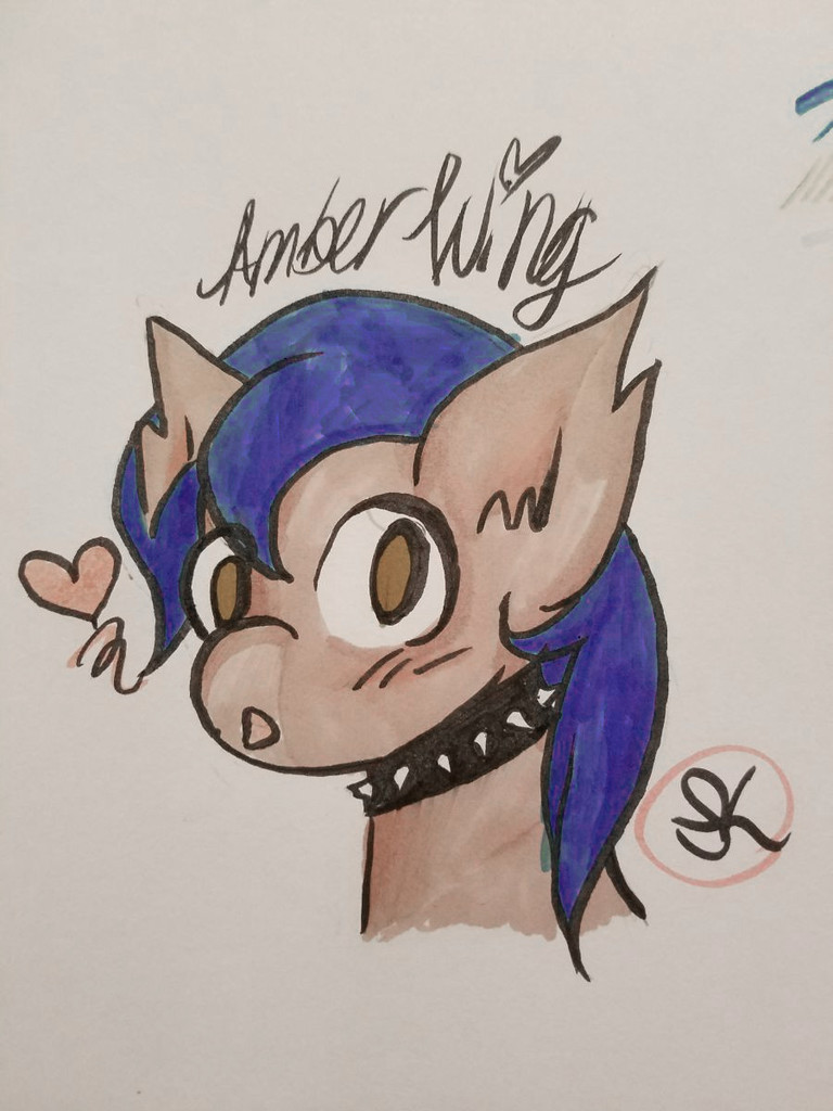 #1460904 - safe, artist:skylar, oc, oc only, oc:amber wing, pony ...