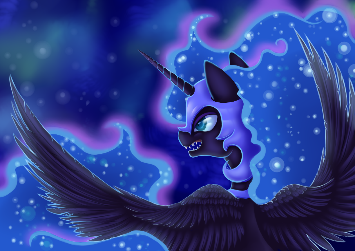 #1463901 - safe, artist:ellen124, nightmare moon, alicorn, pony, g4 ...