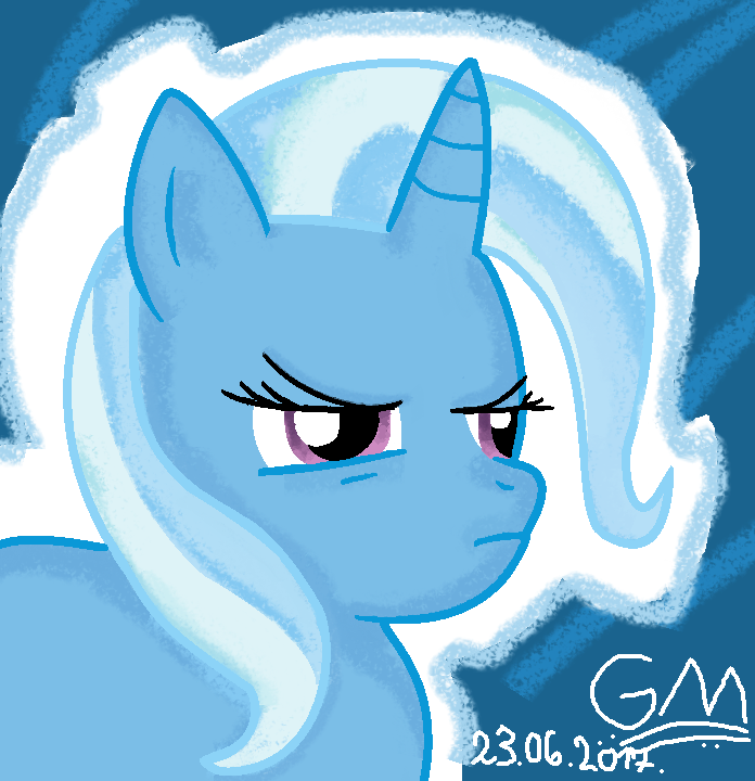 #1471436 - safe, artist:greenmarta, trixie, pony, unicorn, g4, bust ...