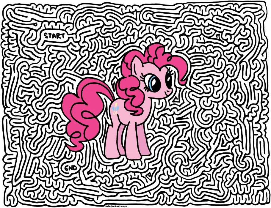 #1482675 - safe, artist:ericjeckert, pinkie pie, pony, female, maze ...