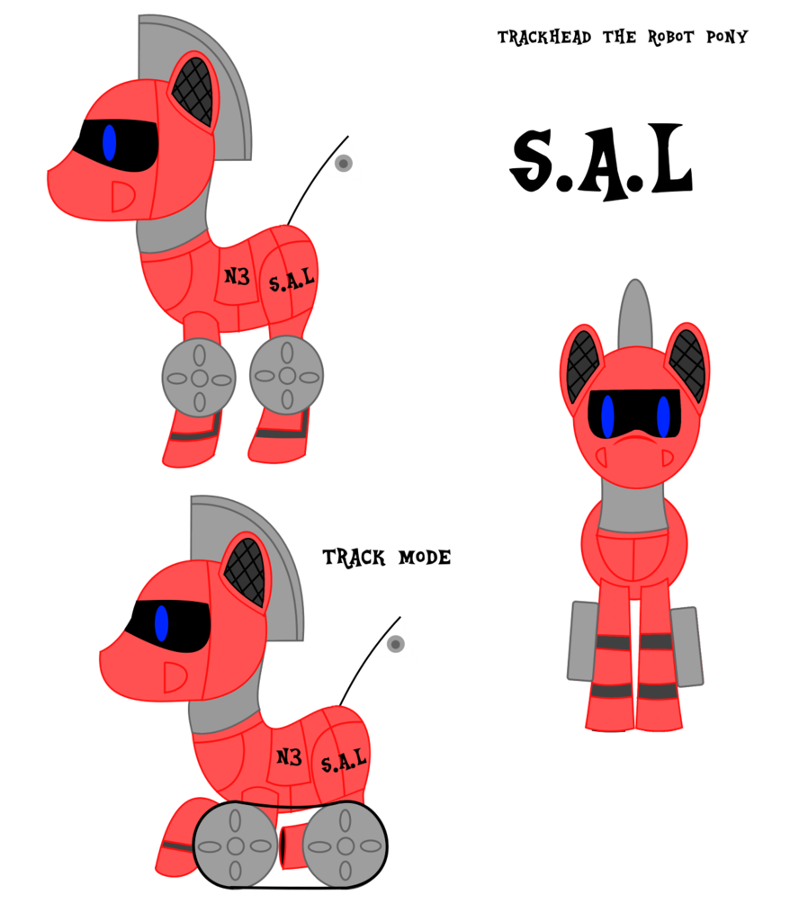 #1484002 - safe, artist:trackheadtherobopony, oc, oc only, oc:trackhead, pony, robot, robot pony ...