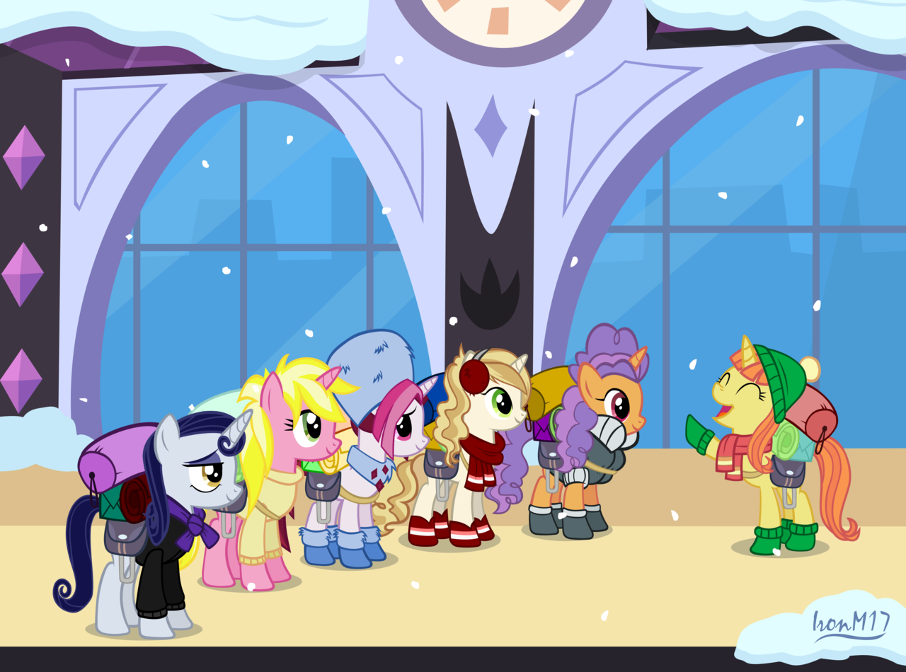 #1484160 - safe, artist:ironm17, cayenne, citrus blush, moonlight raven ...