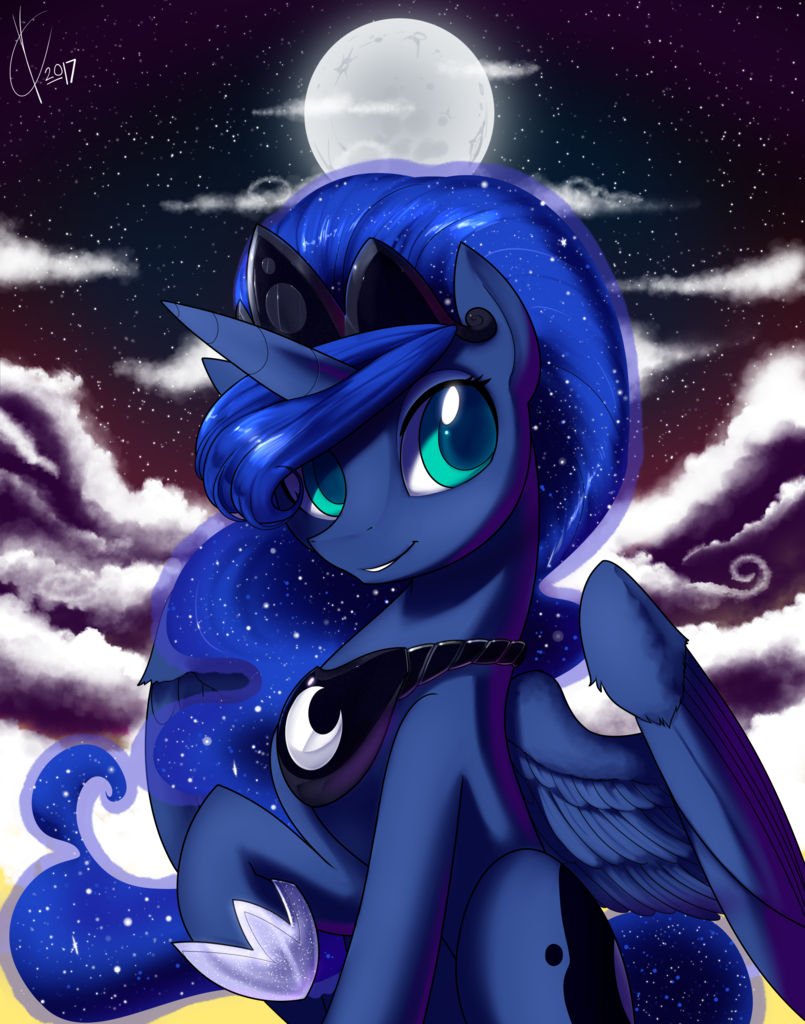 #1484639 - safe, artist:valcron, princess luna, alicorn, pony, g4 ...