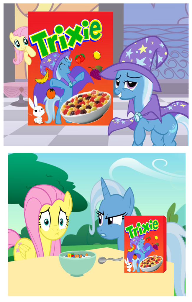 #1486938 - safe, artist:renacer87, angel bunny, fluttershy, trixie ...