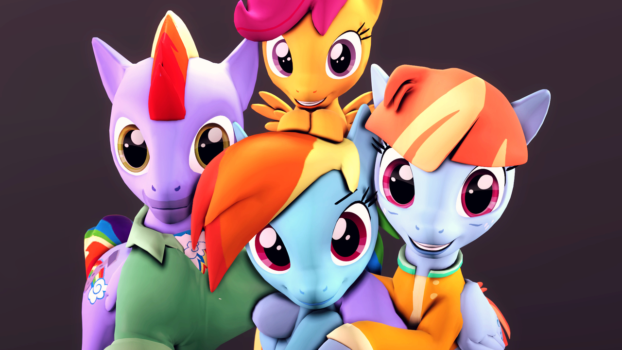 #1493991 - safe, artist:flushthebatsanta, bow hothoof, rainbow dash ...