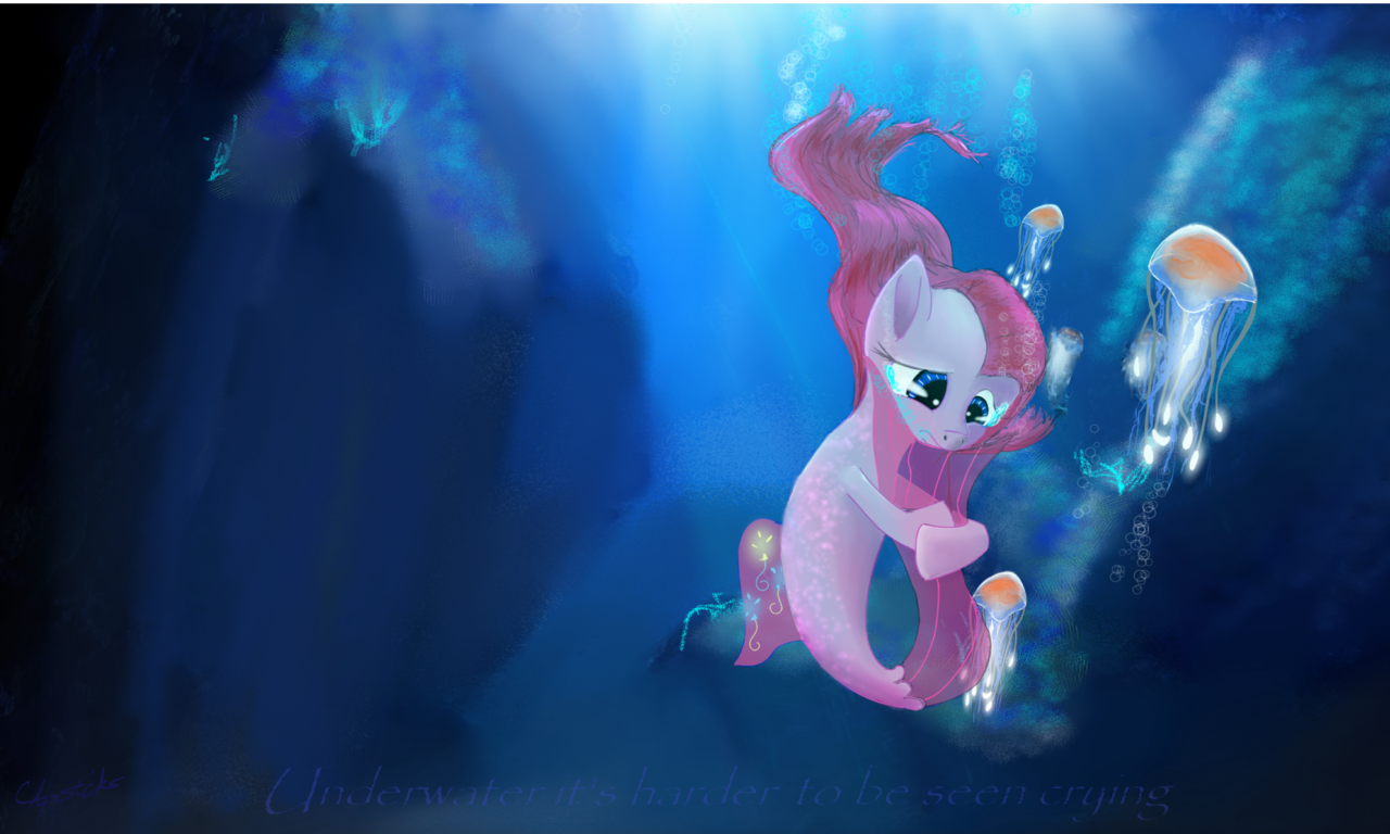 #1495079 - safe, artist:chopsticks, pinkie pie, jellyfish, seapony (g4 ...