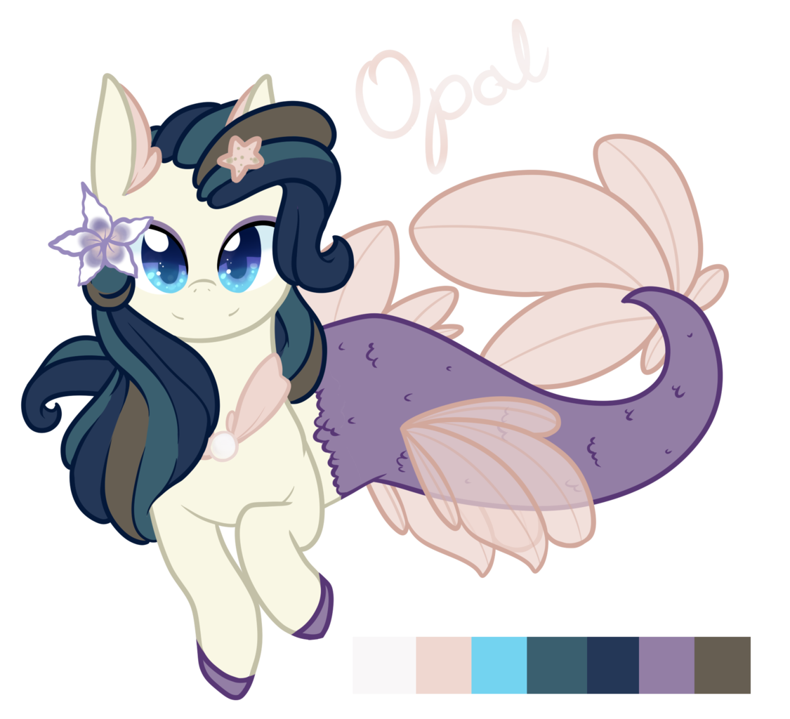 #1495860 - safe, artist:cloureed, oc, oc only, oc:opal, merpony, pony ...