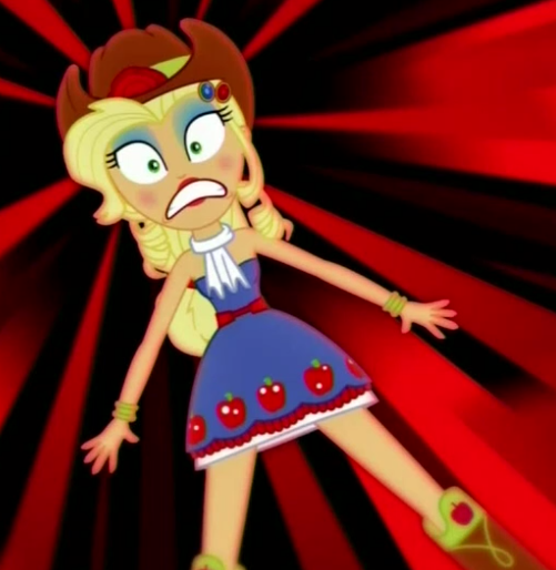 #1498928 - safe, screencap, applejack, equestria girls, g4, make up ...