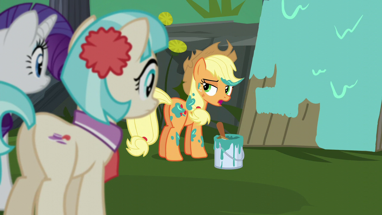 #1500082 - safe, screencap, applejack, coco pommel, rarity, pony, g4 ...