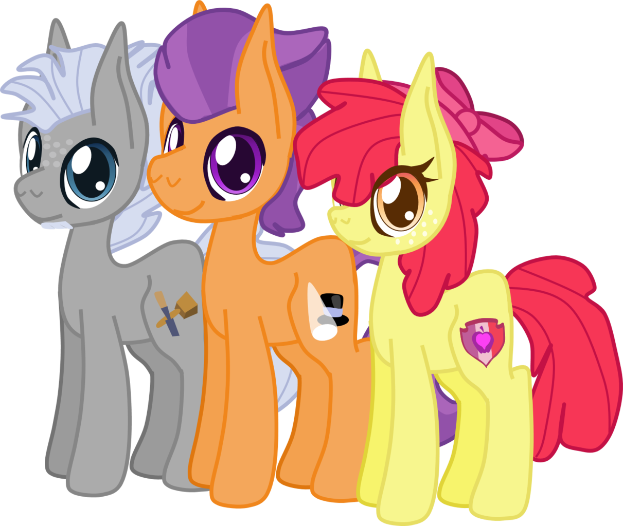 #1509575 - safe, artist:casanova-mew, apple bloom, chipcutter, tender ...