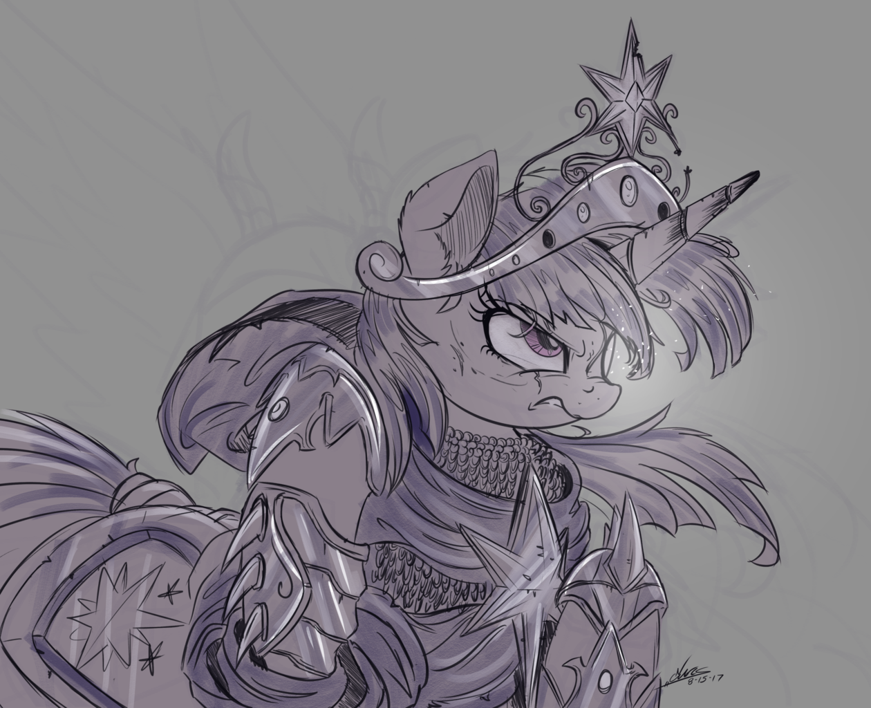 #1511568 - safe, artist:ncmares, twilight sparkle, alicorn, pony, armor ...