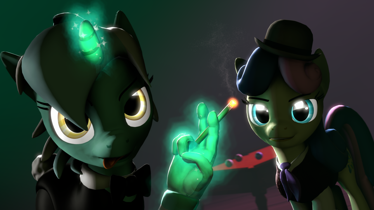 #1512340 - safe, artist:wiizzie, bon bon, lyra heartstrings, sweetie ...