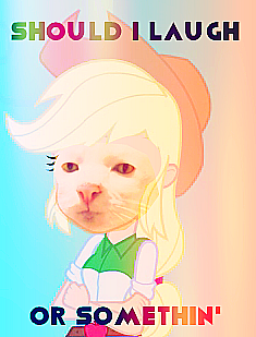 #1515868 - safe, artist:maggiethecatwithablo, applejack, cat, equestria ...