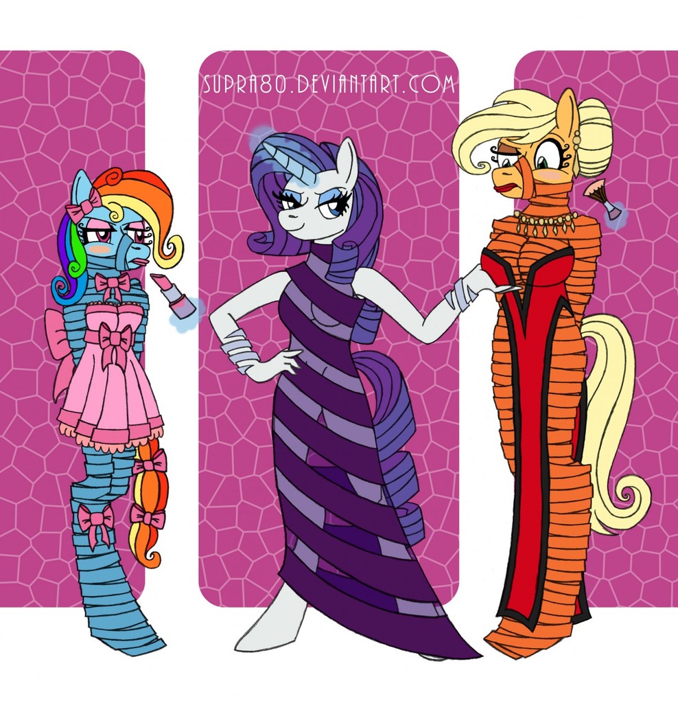 #1521609 - suggestive, artist:supra80, applejack, rainbow dash, rarity ...