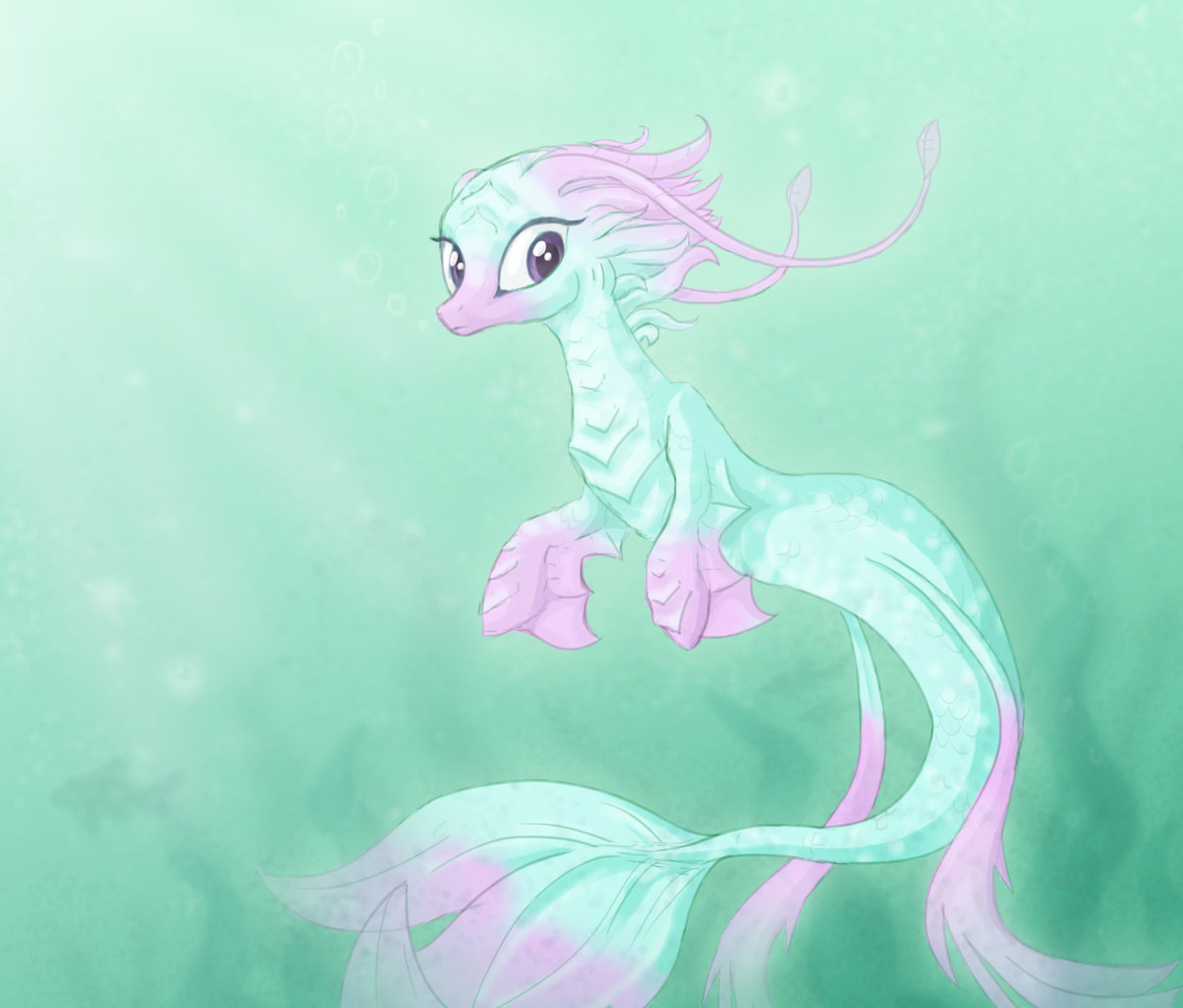 #1522584 - safe, artist:poulped, oc, oc only, merpony, pony, bubble ...