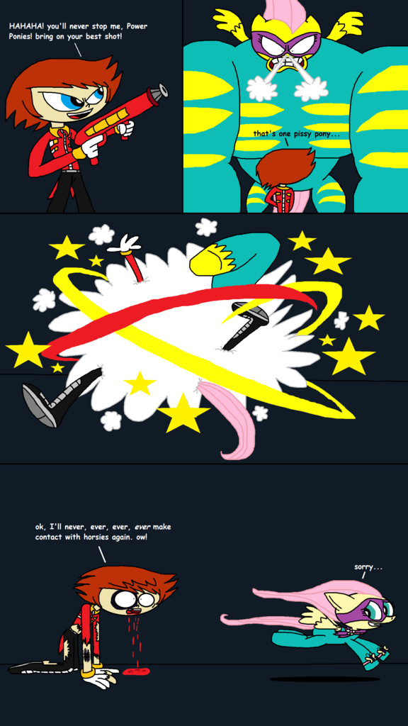 #1522733 - semi-grimdark, artist:trc-tooniversity, fluttershy, saddle ...