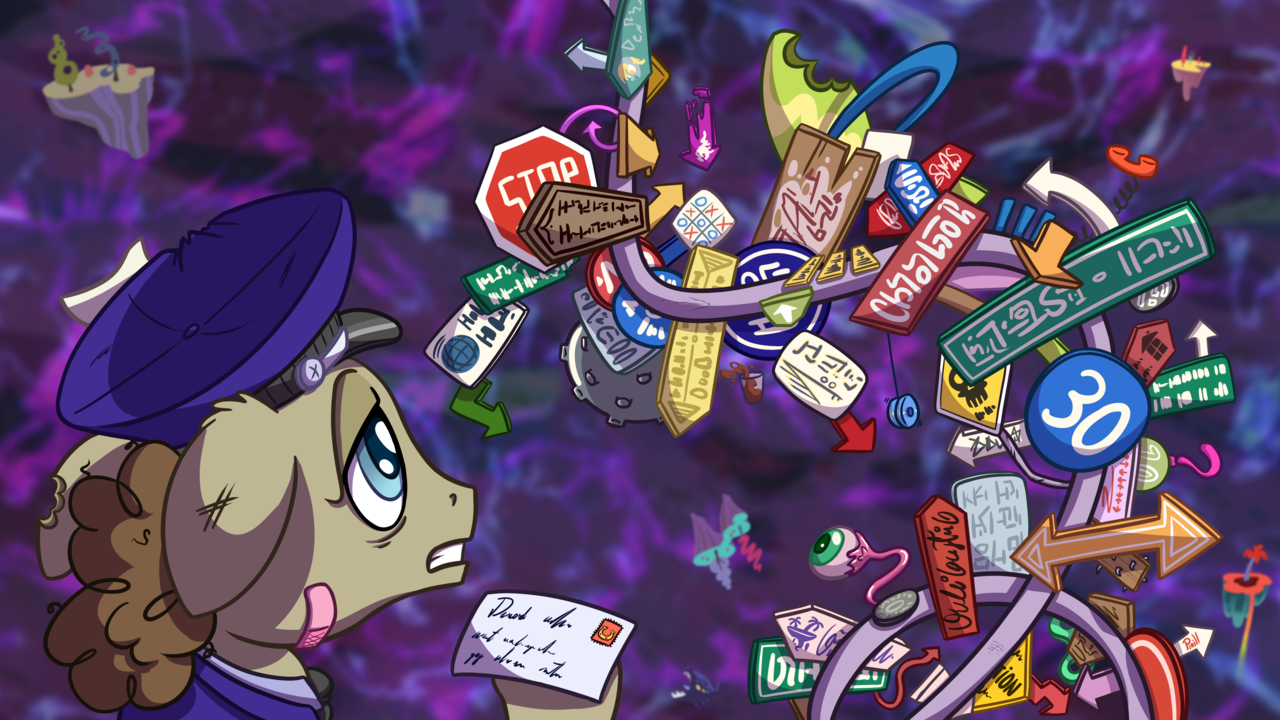 #1505928 - safe, artist:pirill, derpy hooves, parcel post, post haste ...