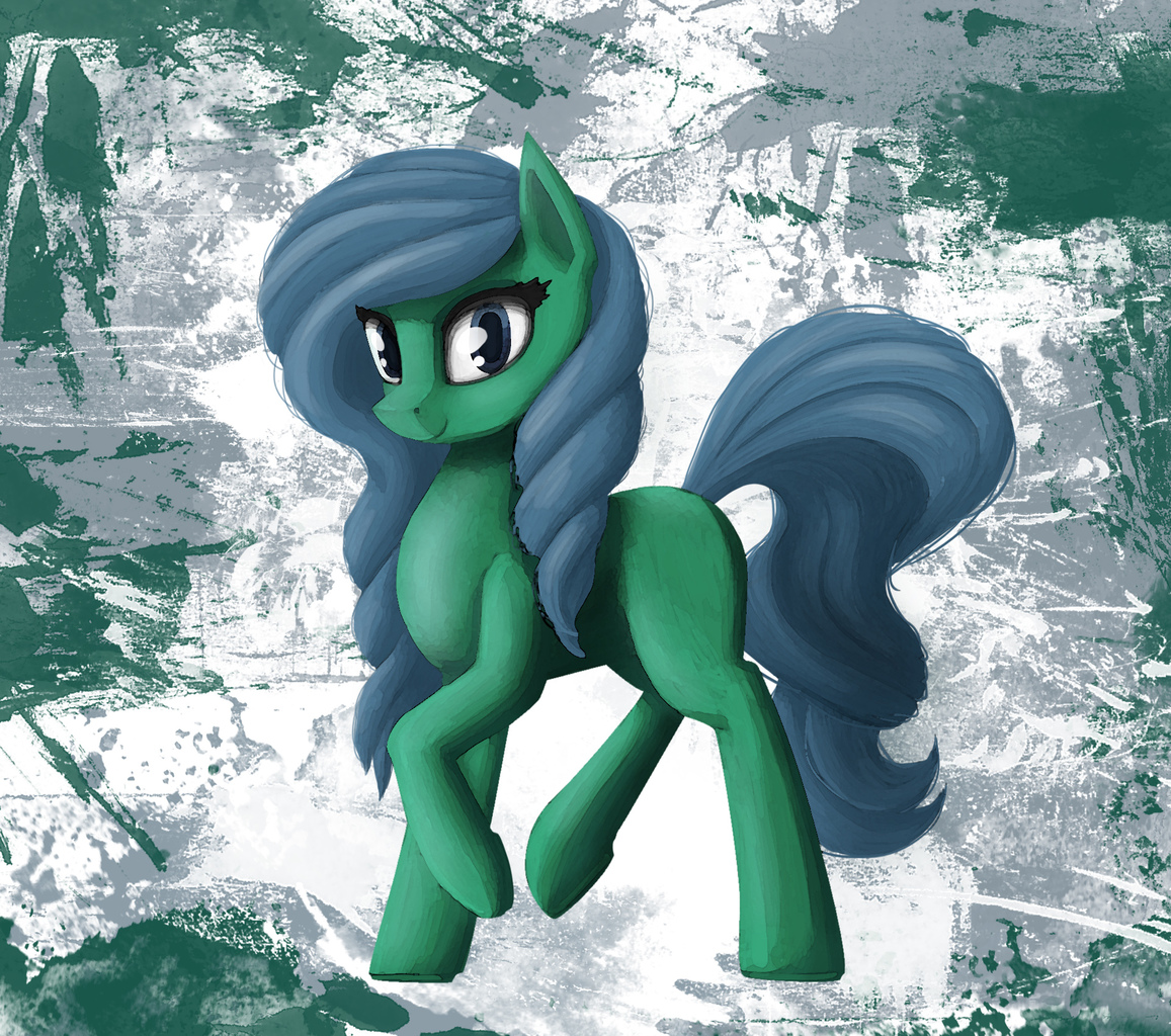 #1506508 - safe, artist:phenya, pony, brush, green pony - Derpibooru