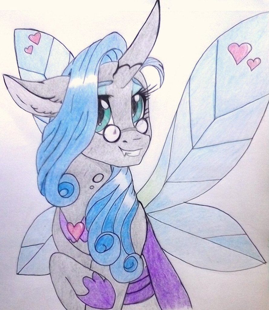 #1506540 - safe, artist:evergreen-gemdust, queen chrysalis, changeling ...