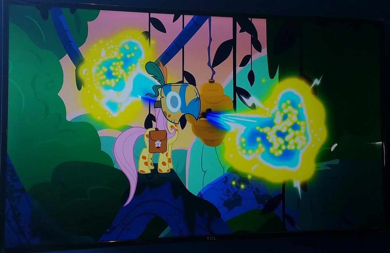 #1532568 - safe, screencap, fluttershy, flash bee, a health of ...