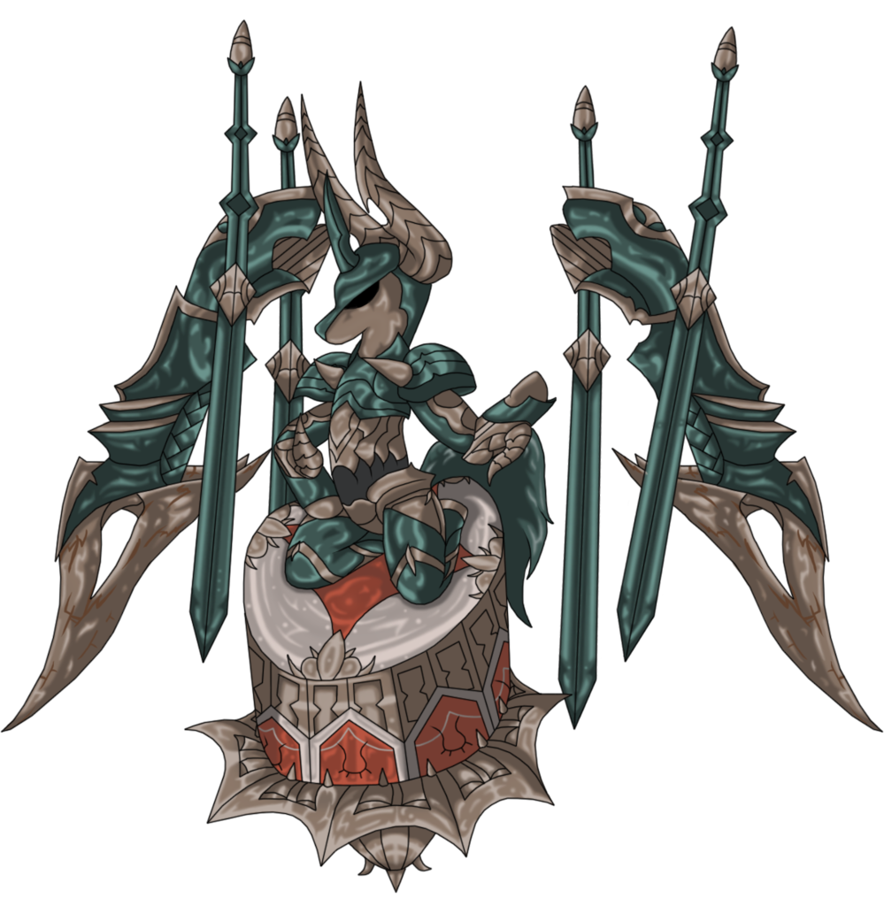 #1534721 - safe, artist:xaidon, angel, demon, pony, chaos, crossover ...