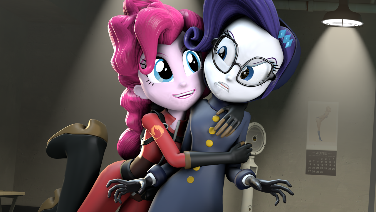 #1535118 - safe, artist:hellhounds04, pinkie pie, rarity, equestria ...