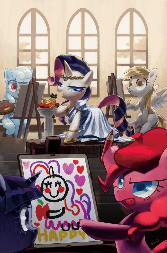 #1538644 - safe, artist:kaori matsuo, artist:s-bis, derpy hooves, linky ...