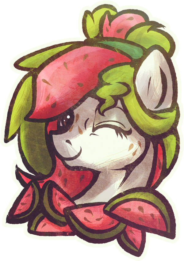 #1525713 - safe, artist:tiothebeetle, oc, oc only, oc:watermelana, pony ...