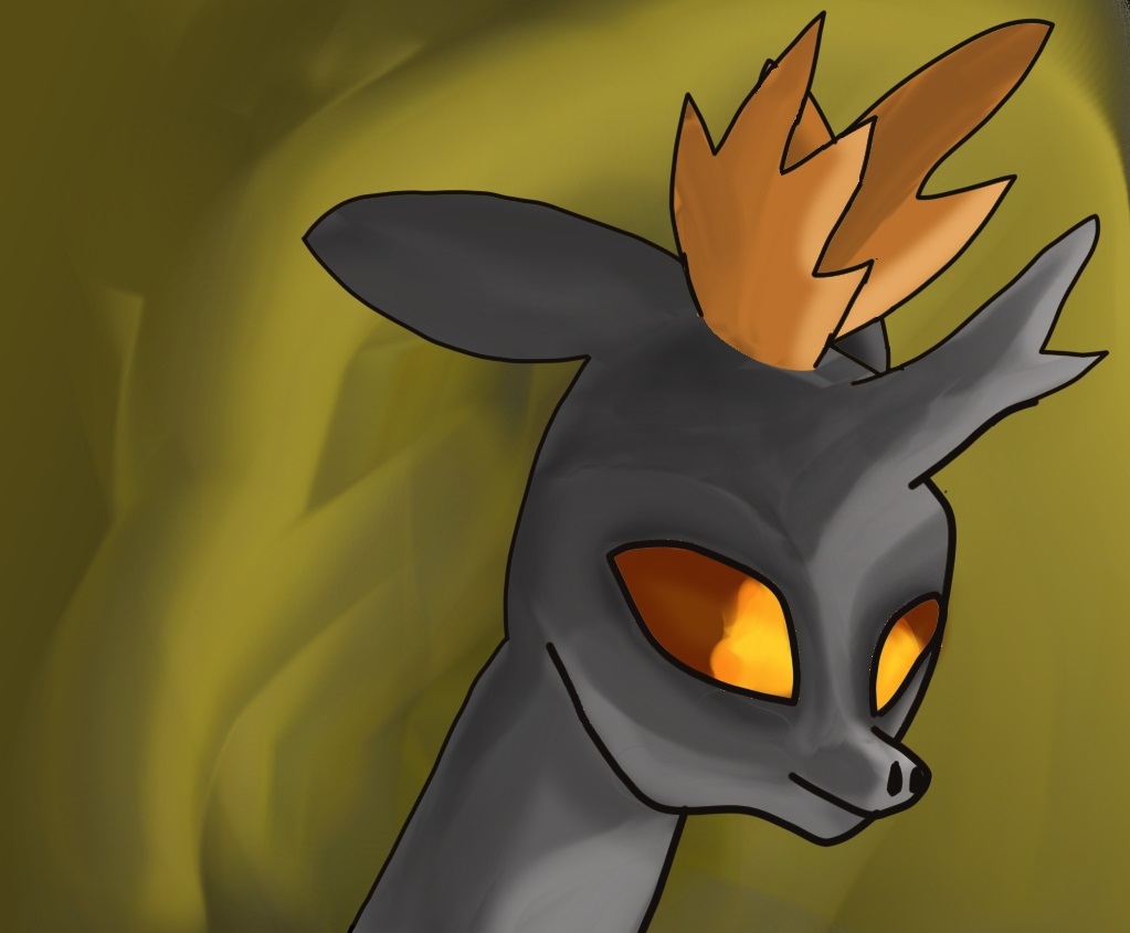 #1526277 - safe, artist:psychicpie, oc, oc only, oc:steel crescent, changedling, changeling ...