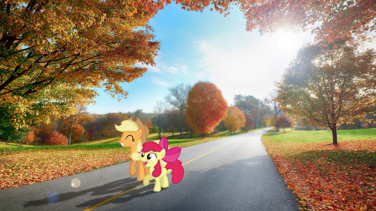#1540845 - safe, artist:potato22, apple bloom, applejack, pony, duo ...