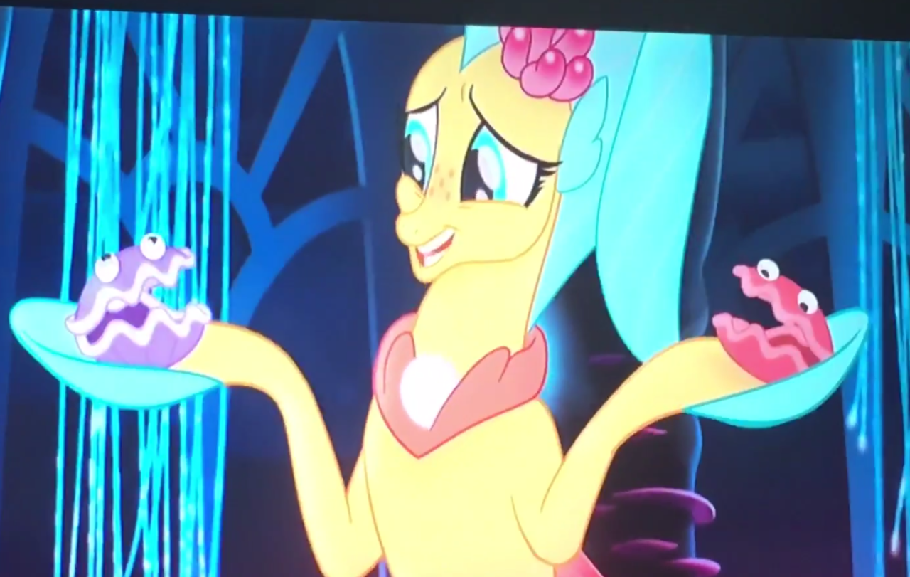 #1544487 - safe, screencap, princess skystar, shelldon, shelly, seapony ...