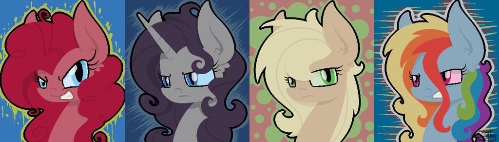 #1527774 - safe, artist:cuttycommando, applejack, pinkie pie, rainbow ...