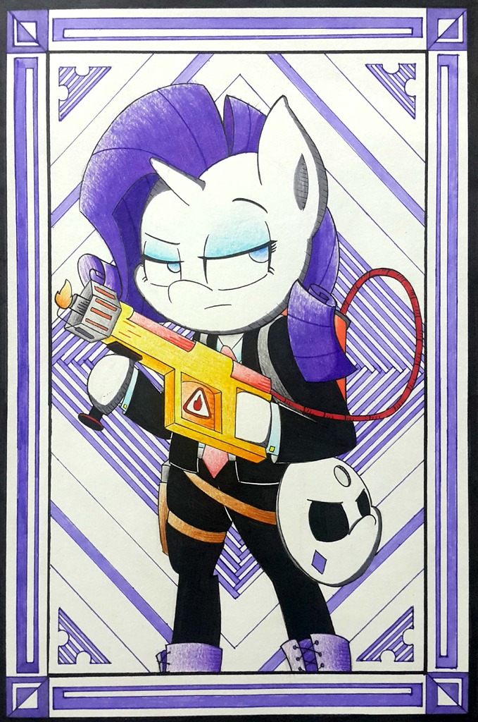 #1528865 - safe, artist:mustachedbain, rarity, pony, unicorn, semi ...