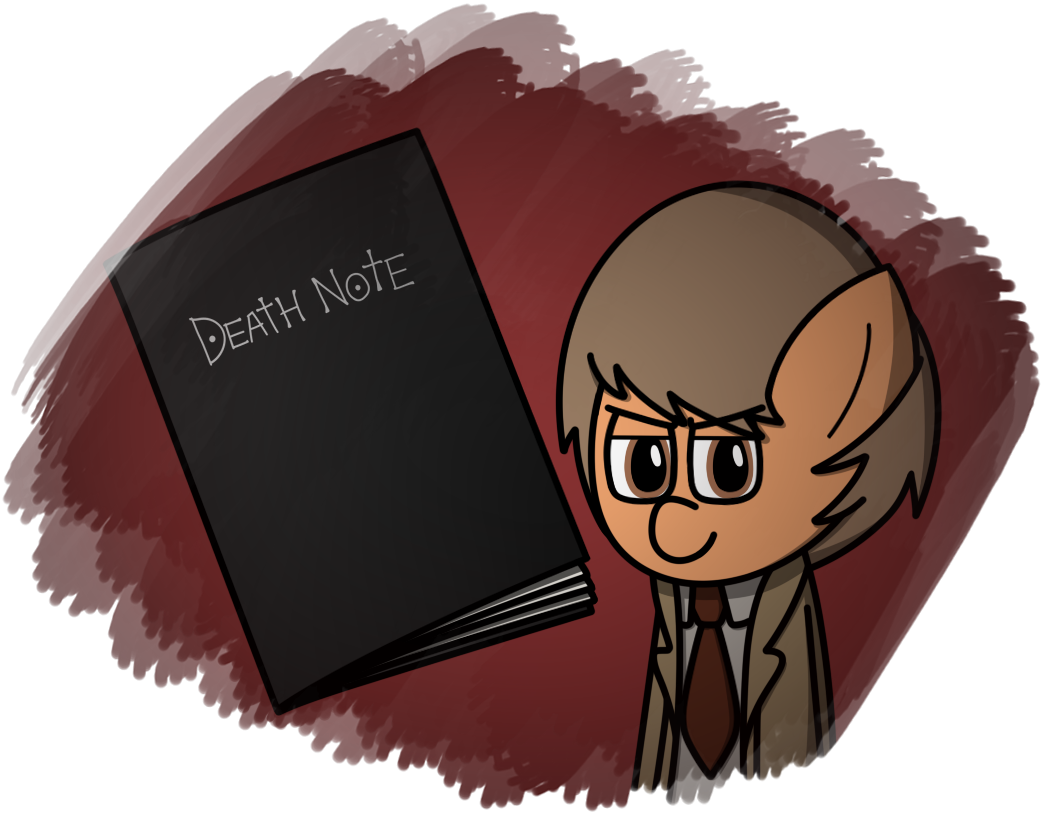 #1528927 - safe, artist:techreel, pony, anime, death note, light yagami ...