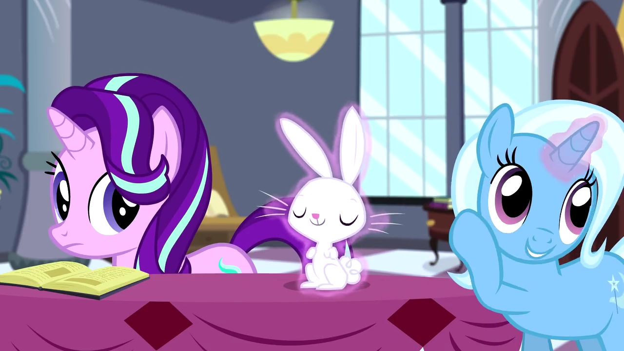 #1529997 - safe, artist:weegy, angel bunny, starlight glimmer, trixie ...