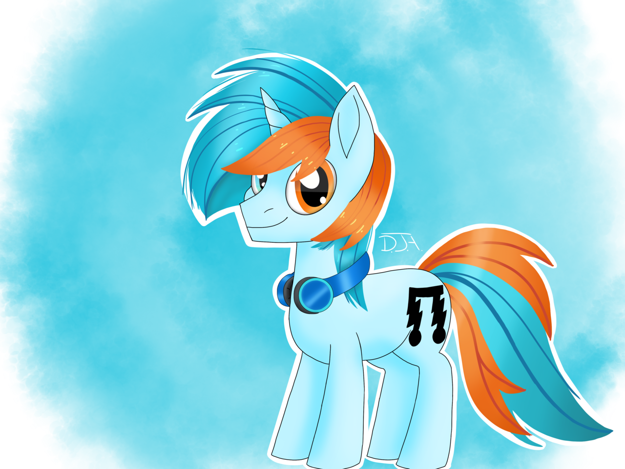 #1621287 - safe, artist:deejayarts, oc, oc only, pony, headphones, male ...